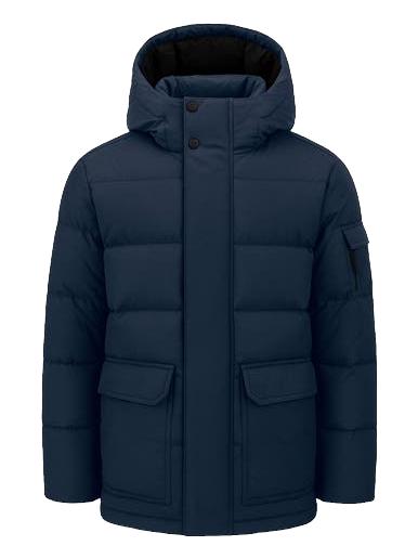 QUARTZ CO. Alexander Hooded Recycled Down Winter Jacket